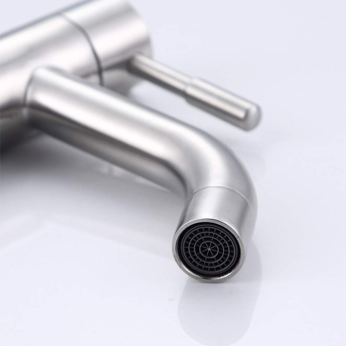 Cabilock Cabilock Single Cold Basin Faucet Stainless Steel Kitchen Faucet Bathroom Metal Faucet (Style 3)