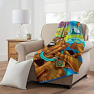 The Northwest Company Warner Brothers Scooby-Doo, "Whole Gang" Micro Raschel Throw Blanket, 46" x 60", Multi Color