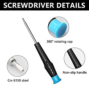 KALIM Triangle Head Screwdriver Set, 6 PCS Repair Insulation Set, Triangle Driver Set for Thomas McDonald's Toy, Suitable for Electronic Equipment Disassembly, Toy Repair, etc.(TA1.4-TA3.0)