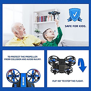 ROVPRO Mini Drone for Kids Beginners, RC Helicopter Quadcopter with Auto Hovering, Headless Mode, 3D Flip, Throw to Go, 3 Batteries and Remote Control, Easy to Fly, Indoor Toys Drone for Boys Girls