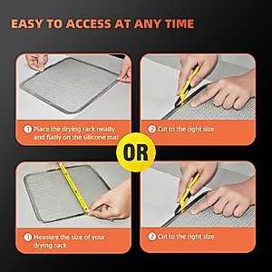 Septree 2000x350mm DIY Silicone Dehydrator Sheets, [2 Pack] Non Stick Large Silicone Mesh for Fruit Dryer, Food Dehydrator Tray Liners Reusable Baking Mat (78.74 x 13.78 inch)