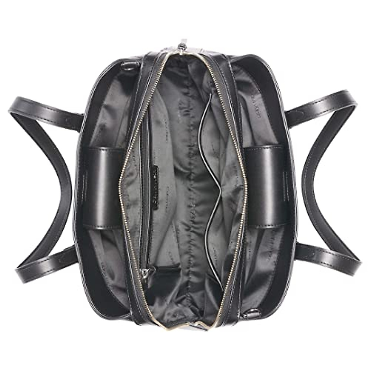 Calvin Klein Millie 2 in 1 Triple Compartment Tote, Black/Silver