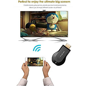 WiFi Wireless Display Dongle 1080P Mini Receiver Sharing HD Video from Projectors Cell Phones Tablet PC Support Airplay/ Chromecast/Chromecast Tv/Miracast/Miracast Dongle for Tv
