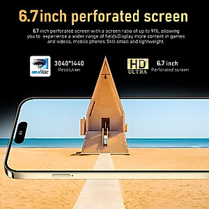 xixaomiro i14Pro 2023 Unlocked 5G Android Cell Phone 8GB + 512GB 1TB Expandable 6.7 "FHD 90Hz Display Screen 6800mAh Battery Mobile Phone 13 MP/48MP Camera Dual Sim Card (Blue)
