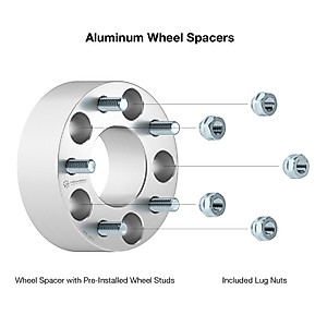 RockTrix 4pcs 1.5 inch 5x135 to 5x5 Wheel Adapters (Changes Bolt Pattern) 14x2 Studs Compatible with Ford Expedition F150 F-150 Lincoln Navigator Blackwood (5x135 to 5x127 Spacers)