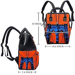 Brooklyn Bridge Landscape Changing Pad Diaper Bag Maternity Baby Nappy Backpack