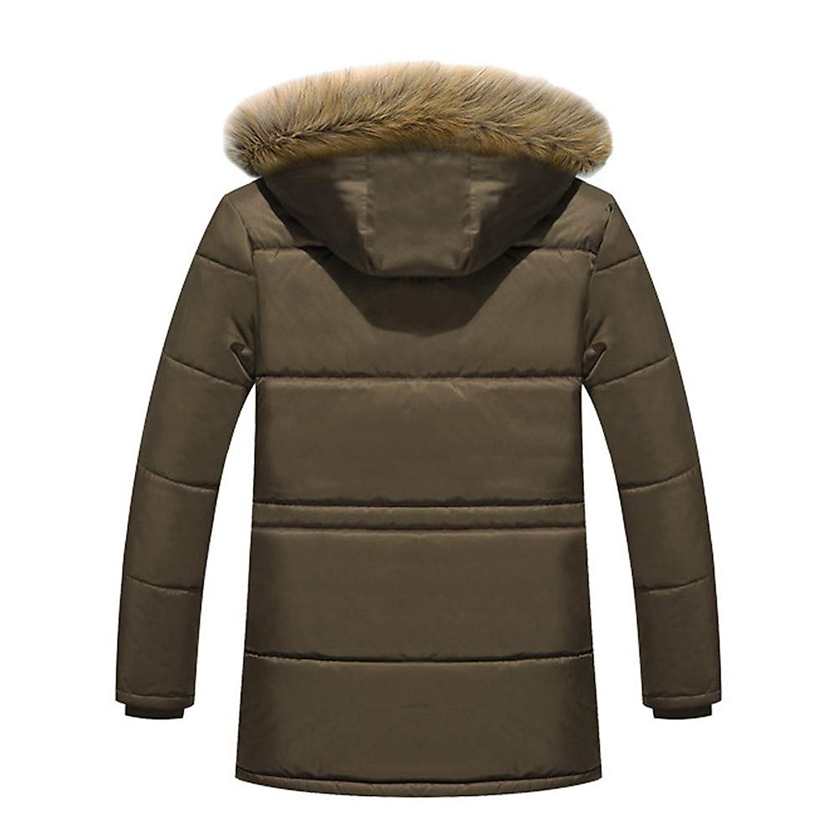 Teresamoon Men Winter Warm Hooded Zipped Thick Solid Fleece Coat Cotton-padded jacket (Most Wished & Gift Ideas)