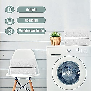 4 Pcs Daycare Cot Blanket Daycare Nap Blanket Cozy 28'' x 40'' Daycare Cot Rest Time Blankets for Kids, Toddler, Baby, Classroom, Preschool, Daycare or Nursery (Gray)