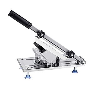 Thickened Upgraded Stainless Steel Meat Cutter Manual Frozen Meat Slicer Beef Mutton Roll Food Slicer Slicing Machine for Home Cooking of Hot Pot Shabu Shabu Korean BBQ