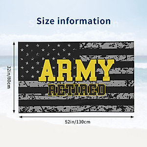 Army Retired Beach Towel Absorbent Bathroom Towels Microfiber Beach Towels Oversized Super ​32x52 Inch
