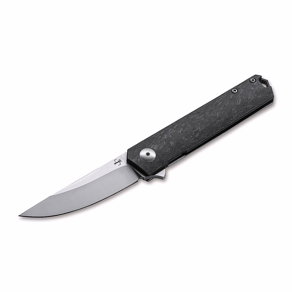 Boker Plus Kwaiken Compact Flipper Style Pocket Knife with D2 Steel Blade, Carbon Handle and Convertible Deep Carry Clip