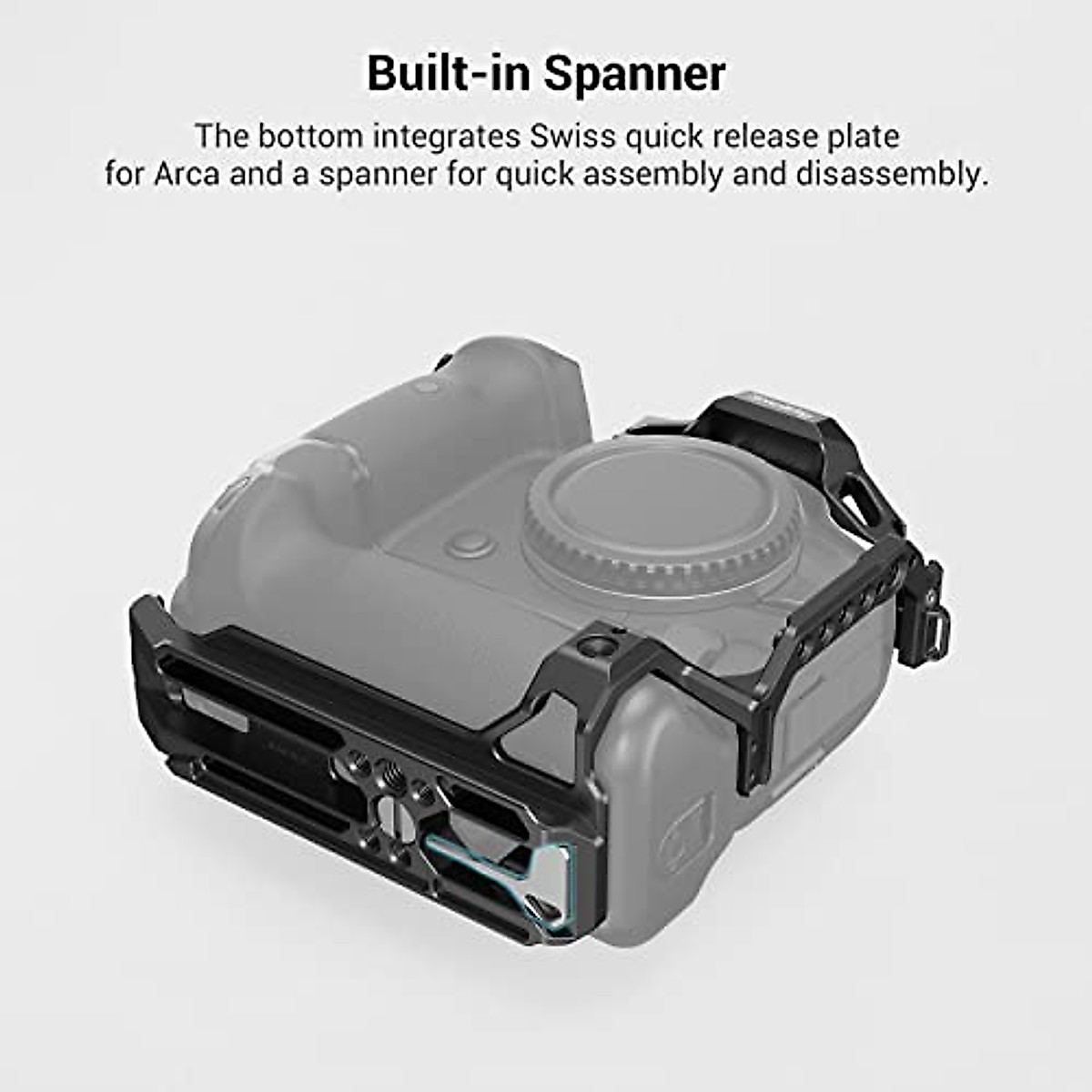 SmallRig R5 / R5 C / R6 Camera Cage for Canon R5/R6/R5 C with BG-R10 Battery Grip, Aluminum Alloy Film Movie Making Camera Video Cage with Shoe Mount 3464