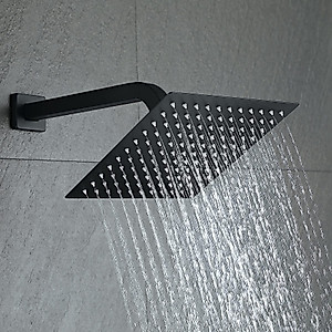 Bathtub Shower System Matte Black Shower and Tub Faucet set with 10 inch Rian Shower Head and Handheld Spray Mix Shower Combo,including Rough-in valve and Shower Trim Kit