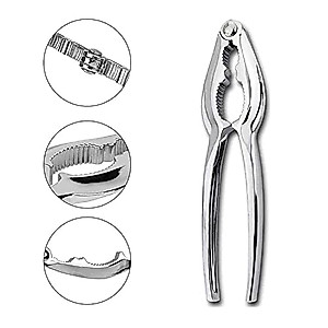 19Pcs Seafood Tool Set Nut Cracker Set Include 4 lobster crab mallets, 4 crab crackers, 4 Lobster Shellers, 4 crab leg forks/picks, 2 Seafood Scissors& Storage Bag