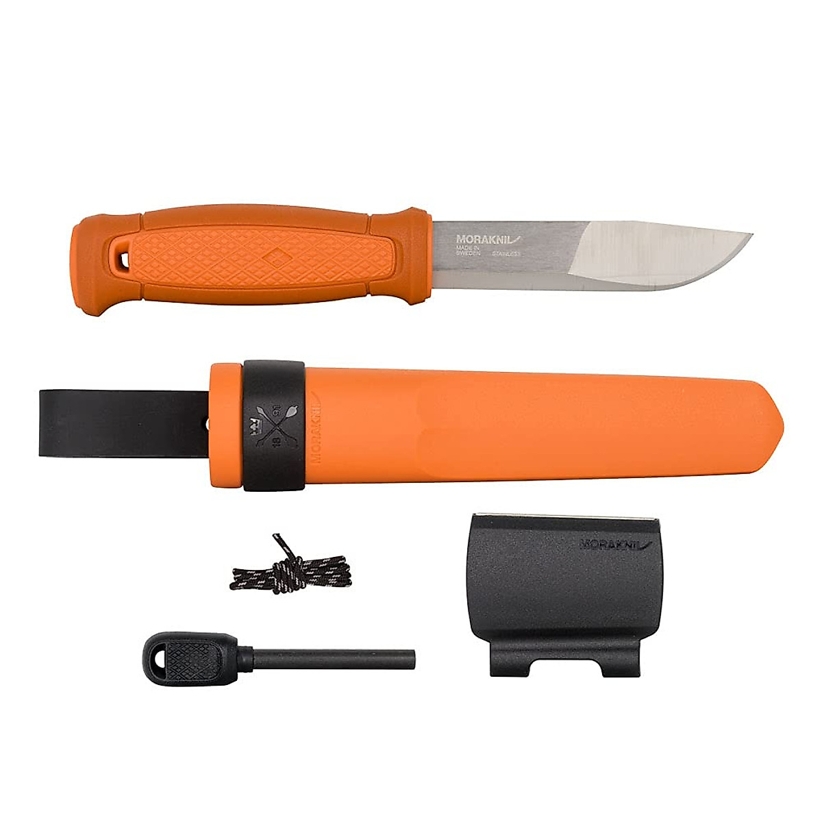 Morakniv Kansbol Sandvik Stainless Steel Fixed-Blade Survival Knife With Sheath and Fire Starter, Burnt Orange, 4.3 Inch