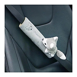 ZJDU Car Seat Belt Cover Shoulder Strap Harness Cushion Cartoon Car Styling Seatbelt Shoulder Protector Auto Neck Support Cushion Pad (Color Name : Beige Bear)