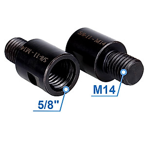 Wolfride 5/8" to M14 Angle Grinder Attachment Adapter 5/8-11 female to M14 male adapter (2 Pcs)