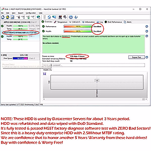 HGST Ultrastar He10 | HUH721010ALE600 | 0F27604 | 10TB SATA 6-Gbps 7.2K RPM 256MB 3.5in 512E ISE Hard Drive (Renewed)