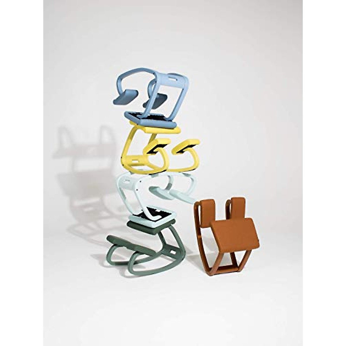 Varier Variable Monochrome, Original Kneeling Chair, Ergonomic Office Chair, 10-year Warranty, Designed by Peter Opsvik, Stone