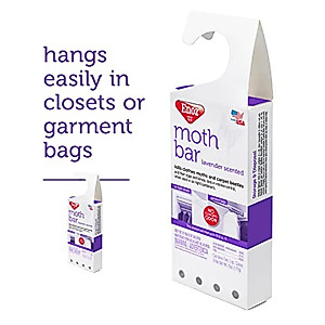 Enoz Lavender Scented Moth Bar, Kills Clothes Moths, Carpet Beetles, Eggs and Larvae, 6 oz Bar (Pack of 3)