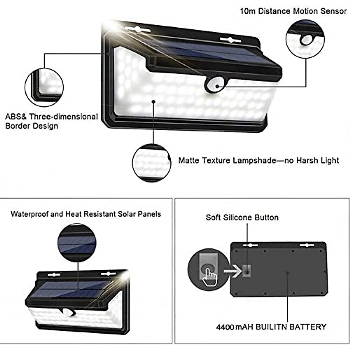 TOPUSER Solar Outdoor Lights,3 Modes Solar Flame Wall Light with Waterproof Motion Sensor Lights Solar Motion Lights for Yard Pathway Patio Garden Porch Backyards