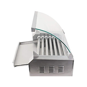 New Commercial 18 Hot Dog Hotdog 7 Roller Grill Cooker Machine w/ Cover