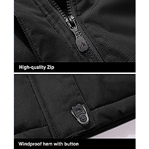 MAGCOMSEN Snowboarding Jackets for Men Warm Waterproof Jacket Ski Jacket Military Tactical Jacket Coat Winter Parka with Hood Raincoat (US M=CN 2XL)
