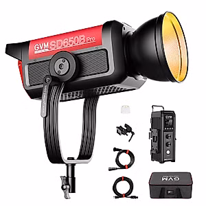 GVM Pro SD650B 650W Led Video Light, Studio Light with Bowen Mount, 81300lux/m Photography Lighting kit with 45° Standard Cover, Continuous Output Video Lighting with Controller, CRI 97+, 2700-6800K