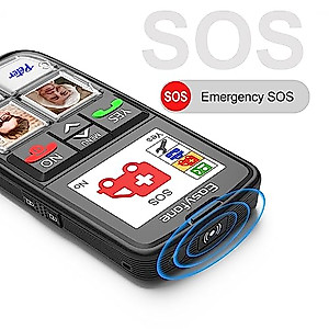 Easyfone T6 4G Picture Button Cell Phone for Seniors and Kids | Easy-to-Use | Clear Sound | Easy Charging Dock | SOS Button | SIM Card Included | Good for Dementia, Alzheimer's and Kids (T6)