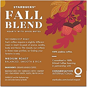 Fall Blend Medium Roast Coffee Single Serve Pods for Keurig Brewers, 1 box of 10