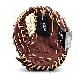 Franklin Sports Baseball Gloves - RTP Pro Baseball Fielding Glove - Infield/Pitcher Glove - 12", Brown
