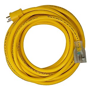 Coleman Cable 2618 20-Amp Generator Cord 5-20P to 5-20R; Lighted; 50-Foot
