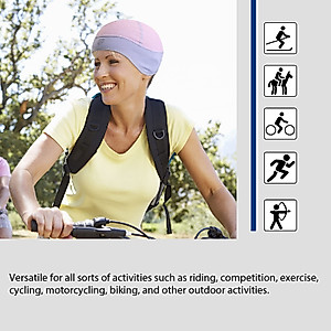 Harrison Howard Essential Under Helmet Cap Warming Skull Cap for Riding Motorcycle Cycling Helmet Liner for Men Women Pink