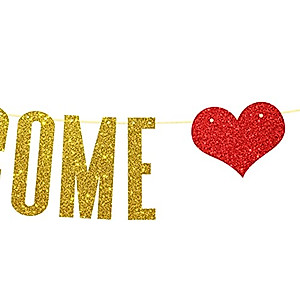 Dill-Dall Gold Welcome Back Banner, Welcome Home Sign,Housewarming, Military, Family Party Decorations
