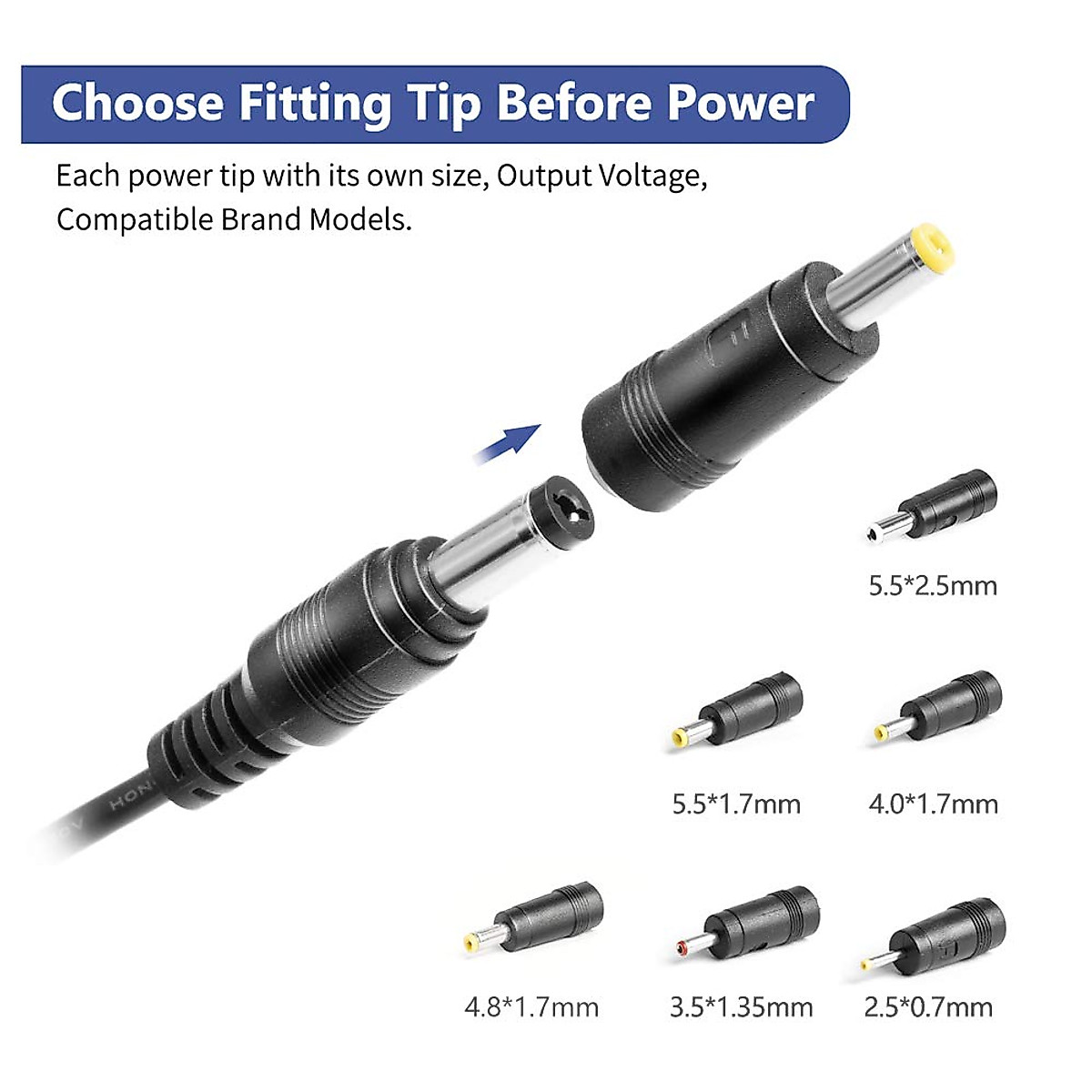 KFD 6V Universal Adapter for AT&T Vtech Cordless Phone DC6V (NOT AC6V),ProForm Elliptical,Fisher Price Baby Swing,Blood Pressure Monitor,Ride On Car Toys Charger Speaker Routers Scales 6V Power Supply