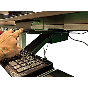 KT BRIDGE Under-Desk Keyboard Tray Mount for Electric Standing Desks - Clear the Crossbar on sit stand up desk frames standup desk adjustable desk accessories desk organizers and accessories