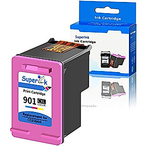 SuperInk 1 PK Remanufatured CC656A High Capacity Ink Compatible for HP 901XL Color Ink Cartridge use in Officejet 4500 G510a J4524 J4540 J4550 J4680 Printer