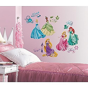 RoomMates RMK2199SCS Disney Princess Royal Debut Peel and Stick Wall Decals 10 inch x 18 inch
