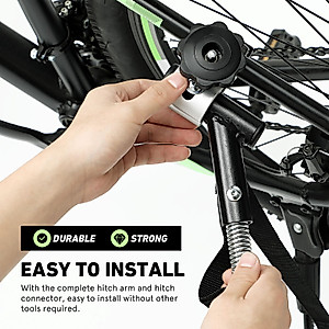 Universal Bicycle Trailer Hitch：Bike Trailer Coupler Attachment Hitch - Bicycle Rear Trailer Replacement Axle for Bike Cargo Pet Trailers