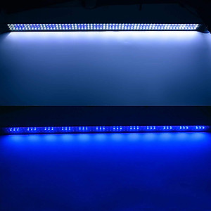 KZKR LED Aquarium Hood Lighting 72-78 inch Fish Tank Light Lamp for Freshwater Marine Saltwater Blue and White Decorations Light 6-7ft (34W) 180cm - 200cm