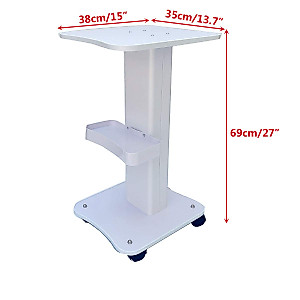 Cozyel Beauty Rolling Trolley Cart Equipment Mobile Salon Spa Service Instrument Hairdressing Storage Tray Iron Frame White