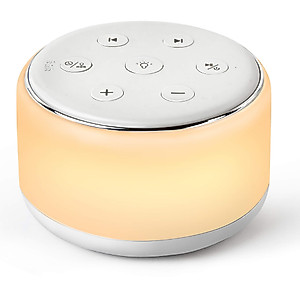 FamiSym White Noise Sound Machine Baby for Sleeping with Night Light – 34 Soothing Sounds, Rechargeable White Noise Machine for Baby Kids Adults Sleep, Portable Lullaby Machine Baby Soother