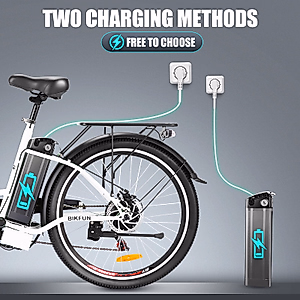 ANCHEER 26 inch 350W Electric Bike for Adult, 15Ah 540Wh Battery Power Assisted Bicycle Up to 50 Miles, Commute E-Bike with Low-Step Frame Shimano 7 Speed (White)