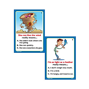 Super Duper Publications | Metaphors & Similes Fun Deck | Figurative Language Skills Flash Cards | Educational Learning Materials for Children…