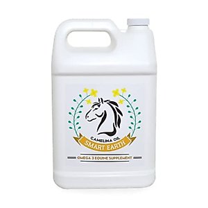 Smart Earth Camelina Horse Oil Supplement for Equine Care & Feed | Essential Oils for Joint Health | 1gal Jug