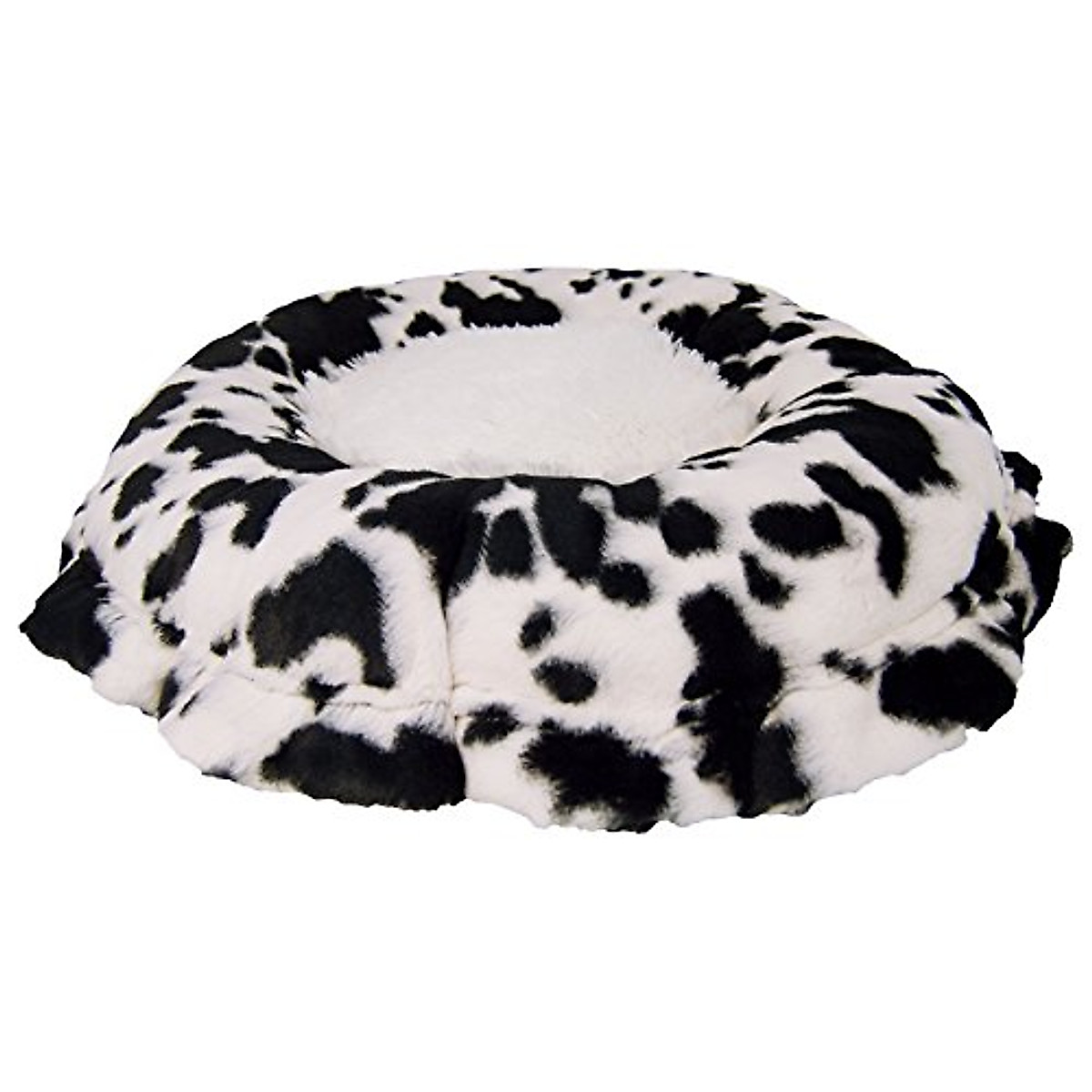 Bessie and Barnie Ultra Plush Spotted Pony/ Snow White Deluxe Luxury Shag Dog/Pet Lily Pod Bed Machine Washable