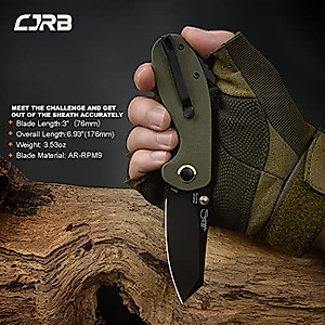 CJRB Maileah Green Bundled with Black Great Edc Knife Companion