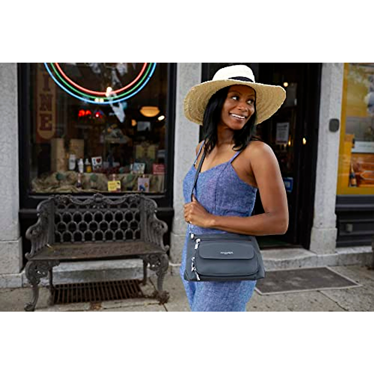 Baggallini womens Original RFID Everyday Crossbody Bag, Black, One Size US