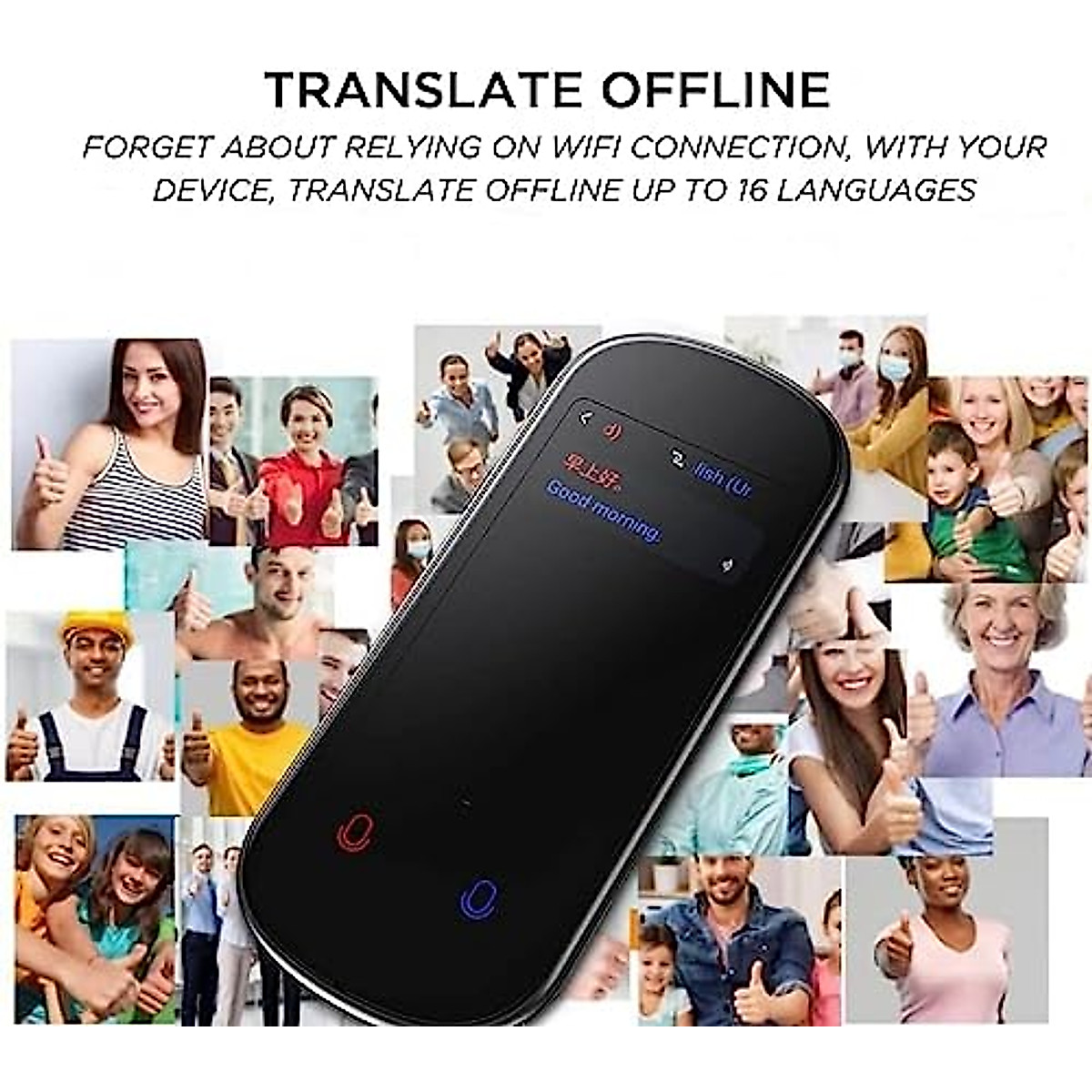Dododuck 4 Translator Device: Real-Time & Offline Voice and Image Translations - 138 Languages, EU Optimized, 3-inch Touchscreen, 180hr Battery - Essential for Travel & Business