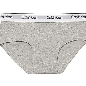 Calvin Klein Girls' Modern Cotton Hipster Underwear, White/Black/Heather Grey, M
